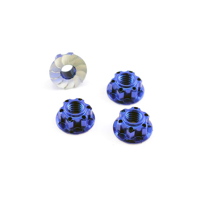 HobbyStar Aluminum Lock Nut, V2 "Gripper" Serrated, Nylon, M4, 4-pack ...